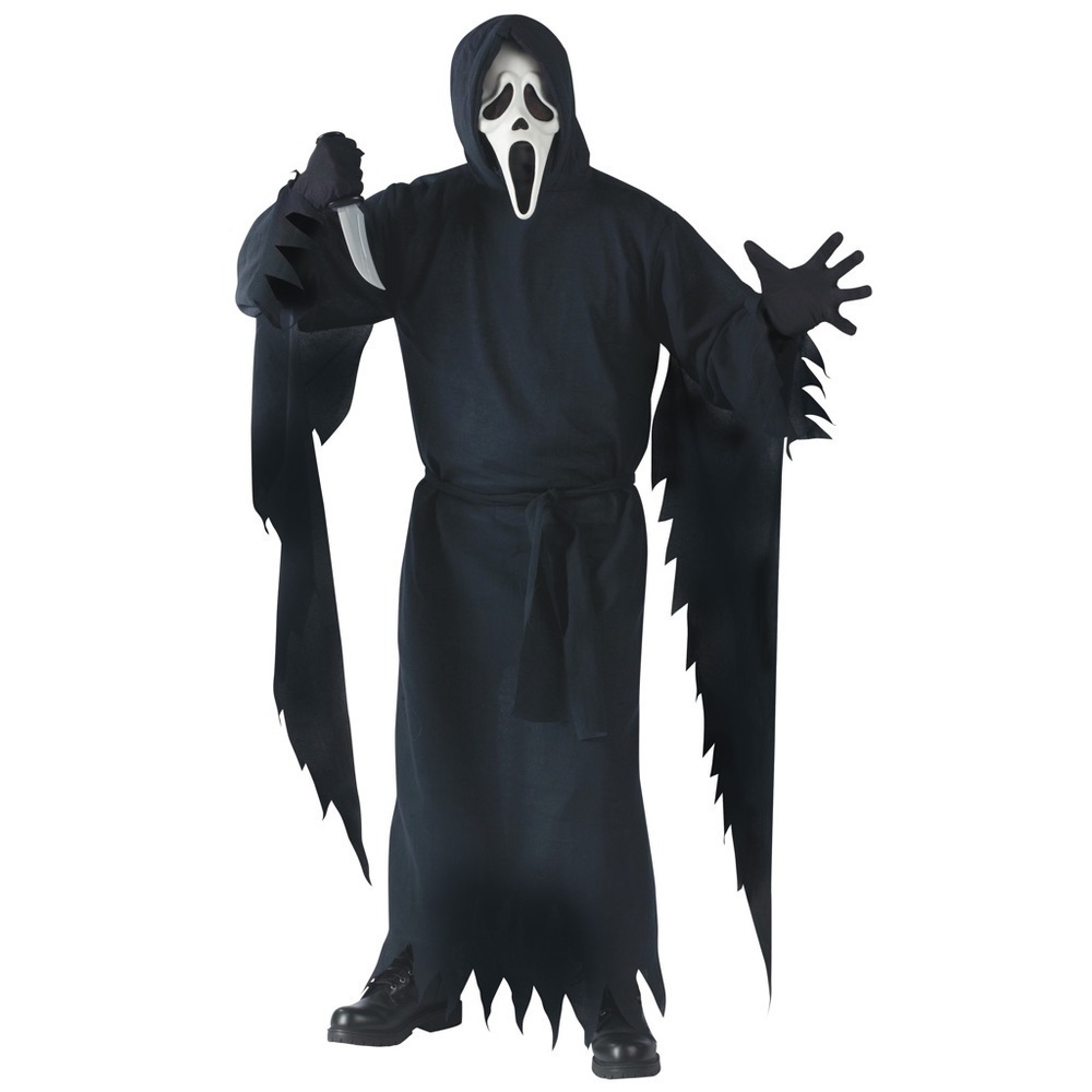Collectors Ghost Face Scream Black Ghoul Costume Hall… - Gem